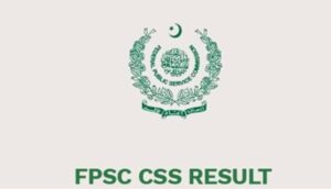 FPSC CSS Competitive Examination 2022 Result